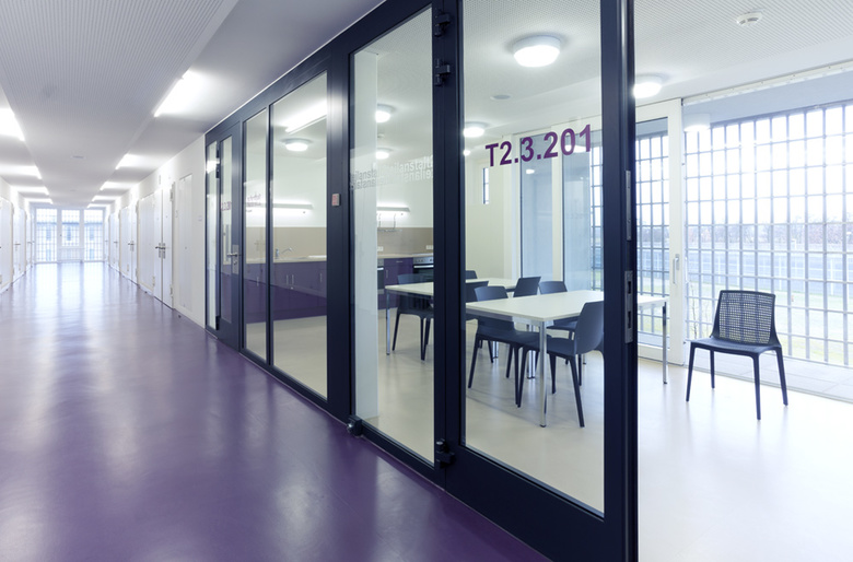 A prison cell in the newly built Storstrøm Prison, Denmark. : europe